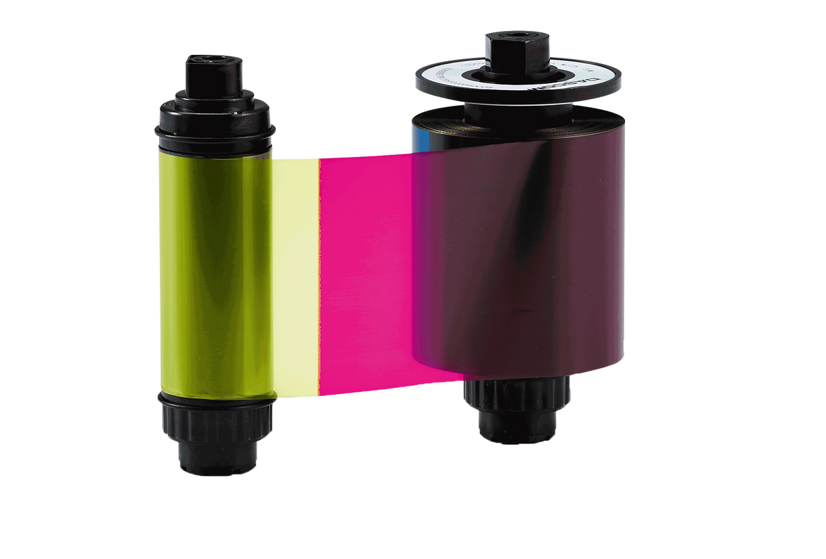 DASCOM DC-3300 PRINTER RIBBON YMCKO HALF PANEL - PRINTS 600 CARDS (270 ...